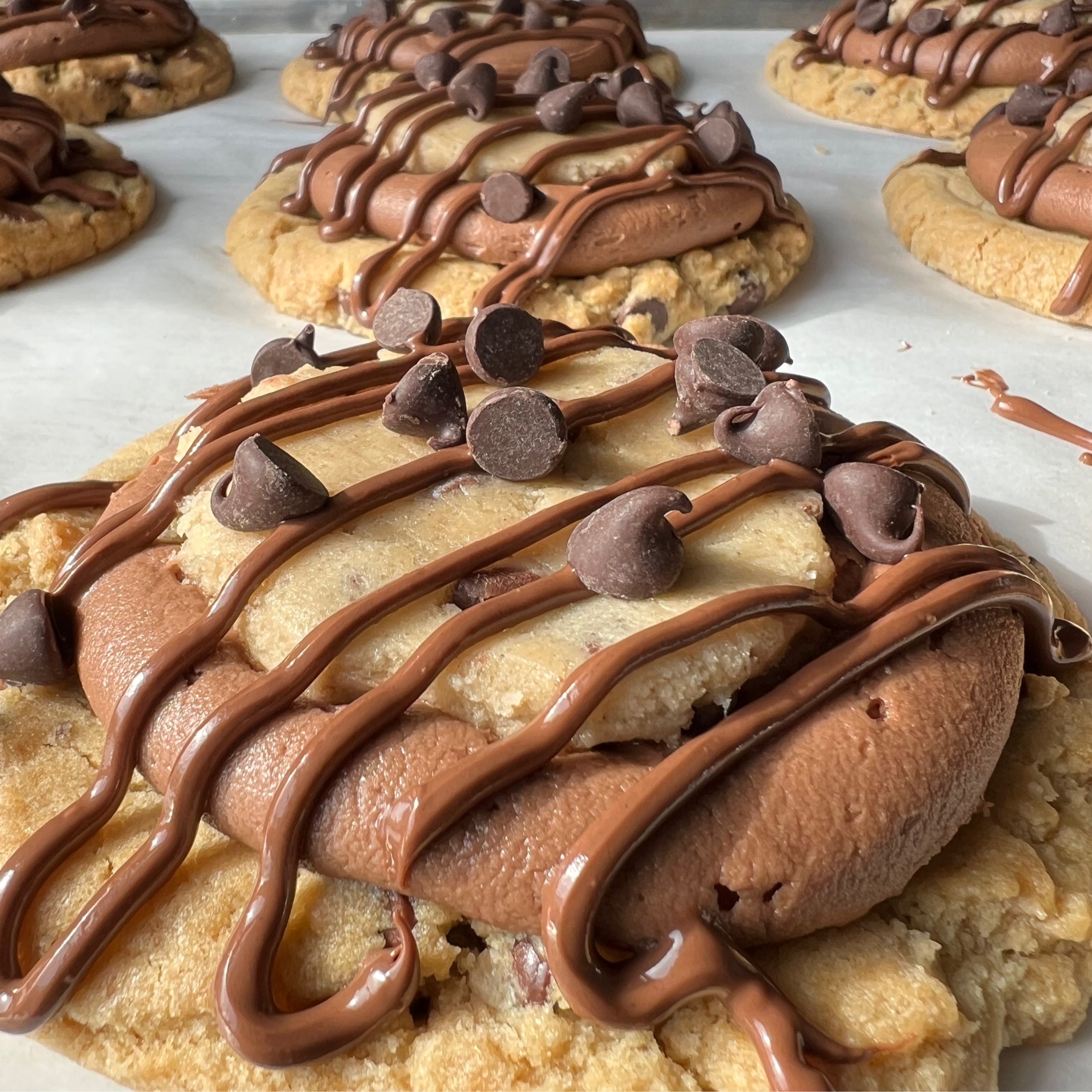 Nutella Choc Chip Cookie Dough Cookie | Hive Bakery